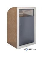 Cestone in cemento per spazi pubblici con posacenere h470_03