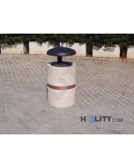 Cestone per la raccolta dei rifiuti in cemento h19184