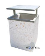 Cestone in cemento per spazi pubblici con posacenere h470_03