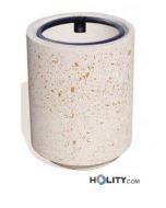 Cestone in cemento per spazi pubblici con posacenere h470_03