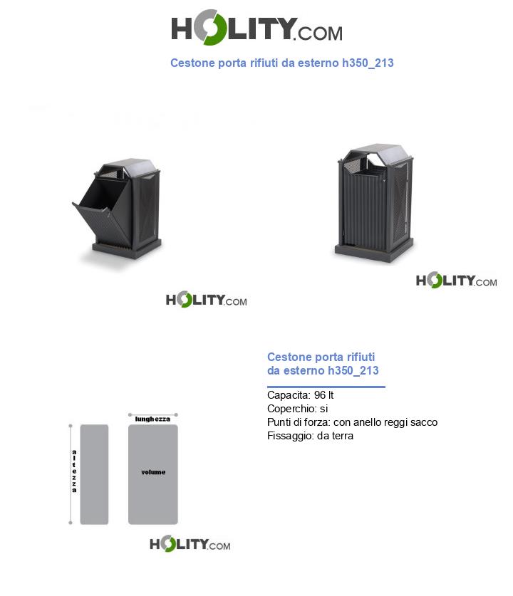 Cestone porta rifiuti da esterno h350_213