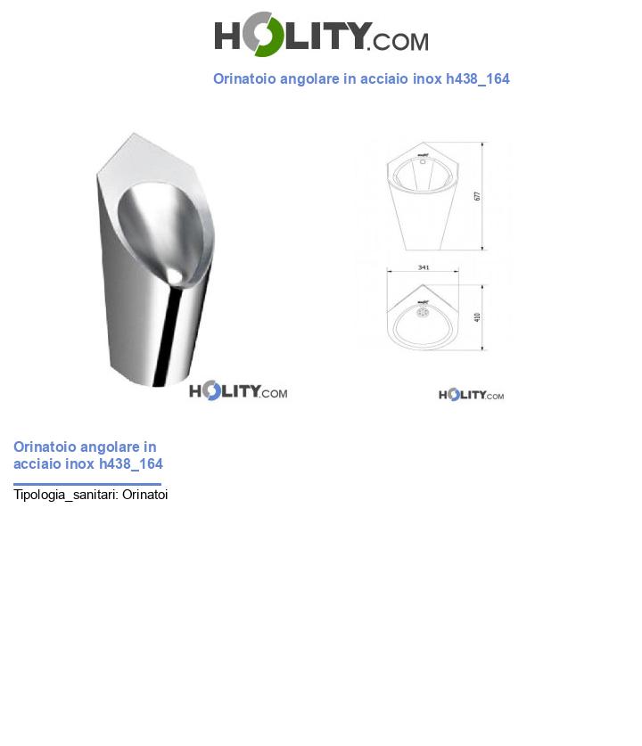 Orinatoio angolare in acciaio inox h438_164