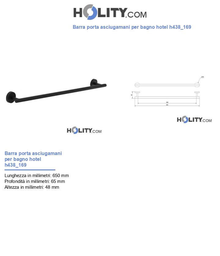 Barra porta asciugamani per bagno hotel h438_169